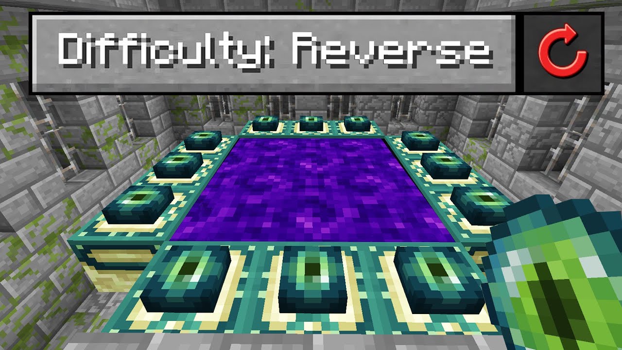 So I added a "reverse mode" difficulty to Minecraft.. - YouTube