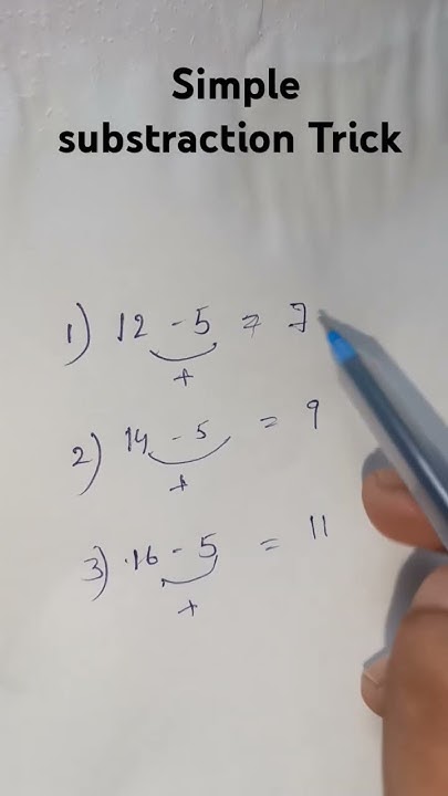 simple substraction Trick #mathstricks #math #mathshorts #mathematics #maths #substraction # ...