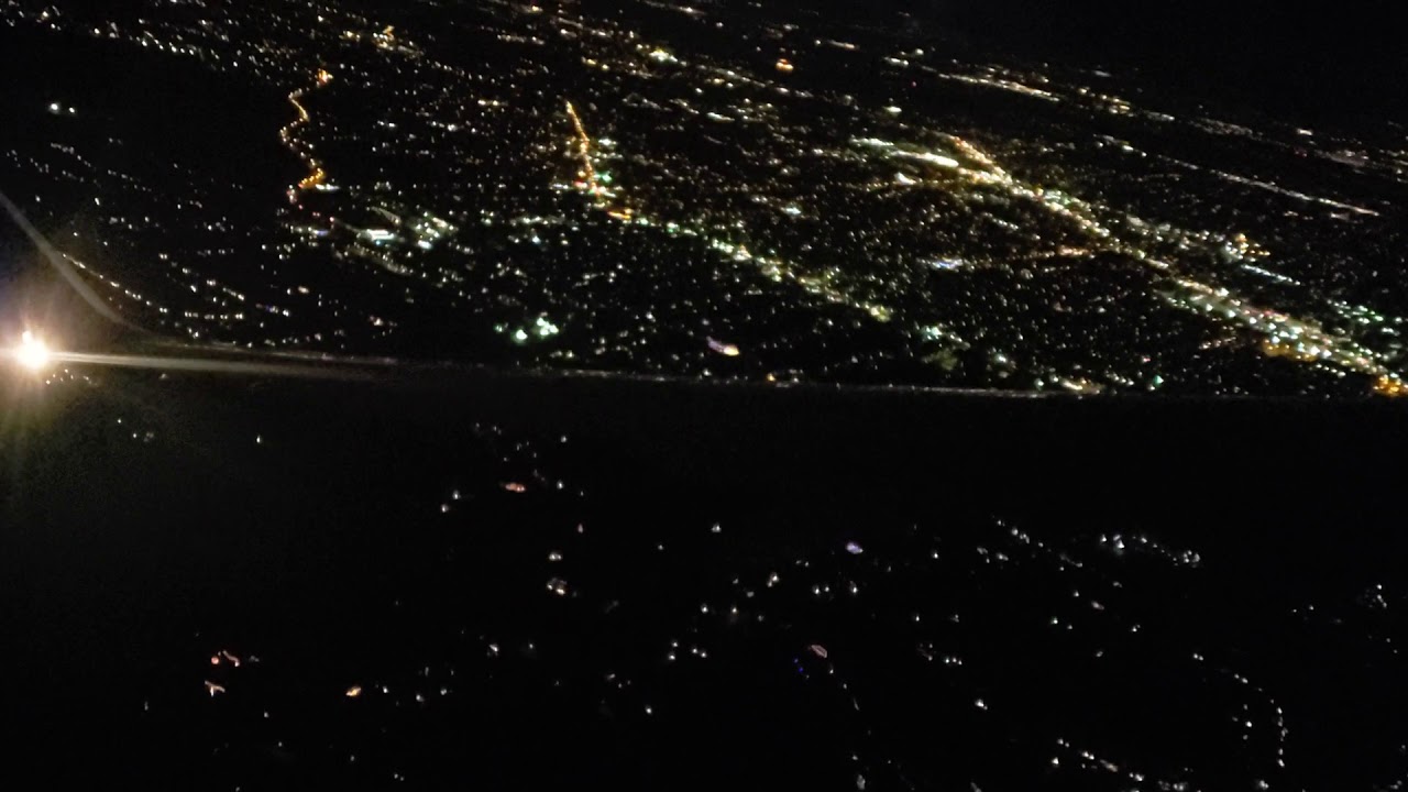 Night Flying over Kentucky Covington Cincinnati CVG - YouTube
