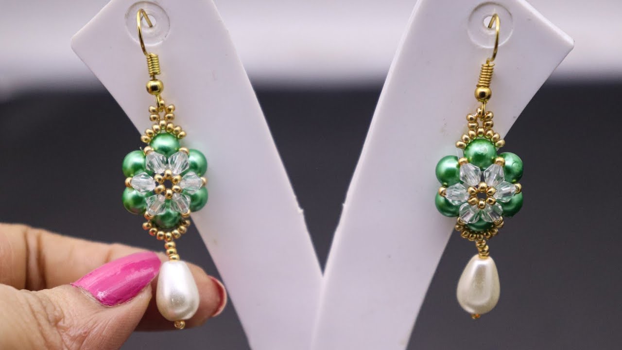 Super Easy Earrings Making Tutorial/Beaded Earrings Tutorials For ...