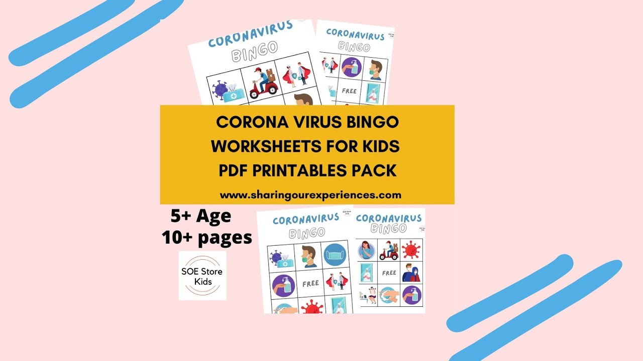 Corona Bingo Printable 3x3 for Kindergarten kids - YouTube