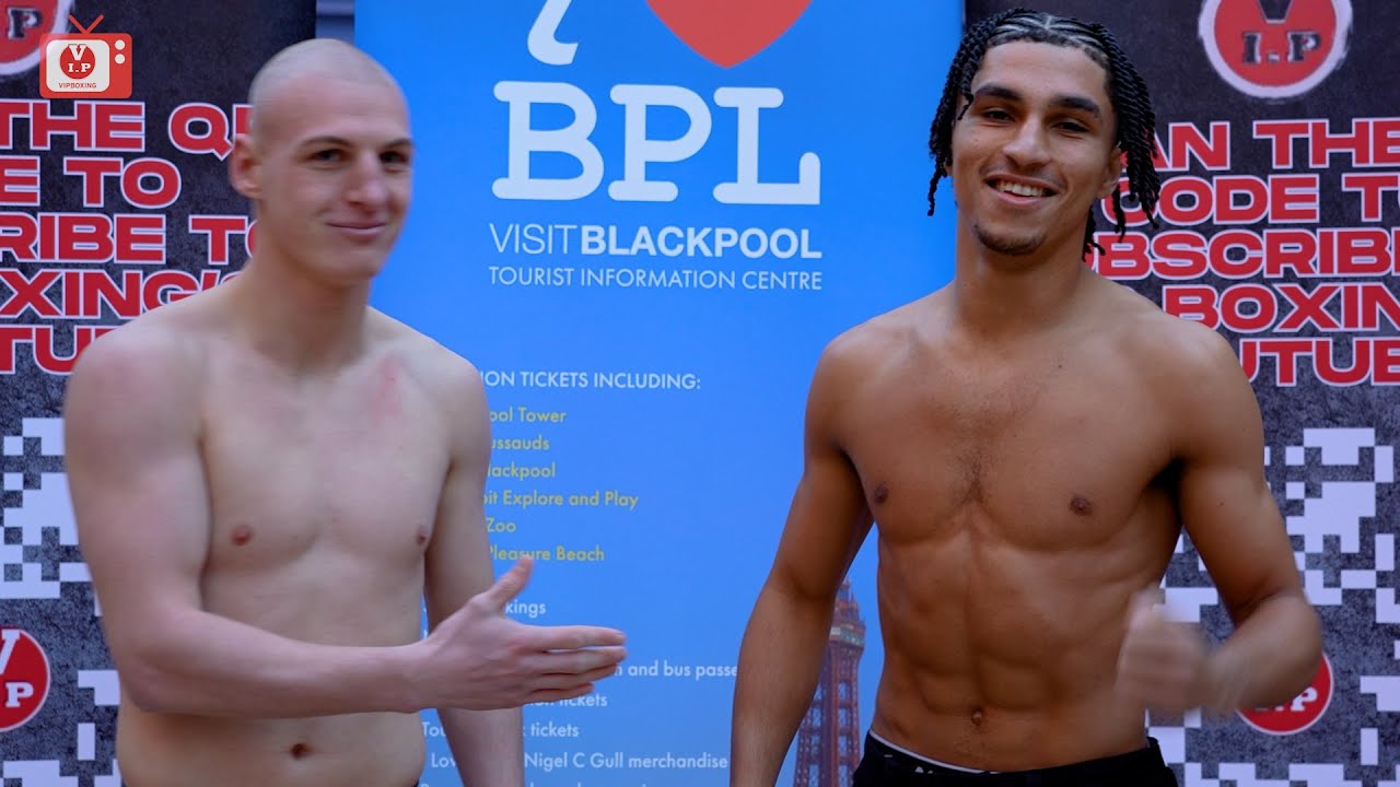 Levi Barnes vs Marian Wesolowski weigh-in for VIP's Blackpool show (2. ...