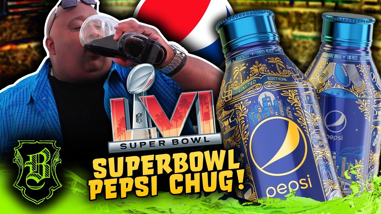 Chugging The Limited Edition Pepsi From Super Bowl 56!! - YouTube
