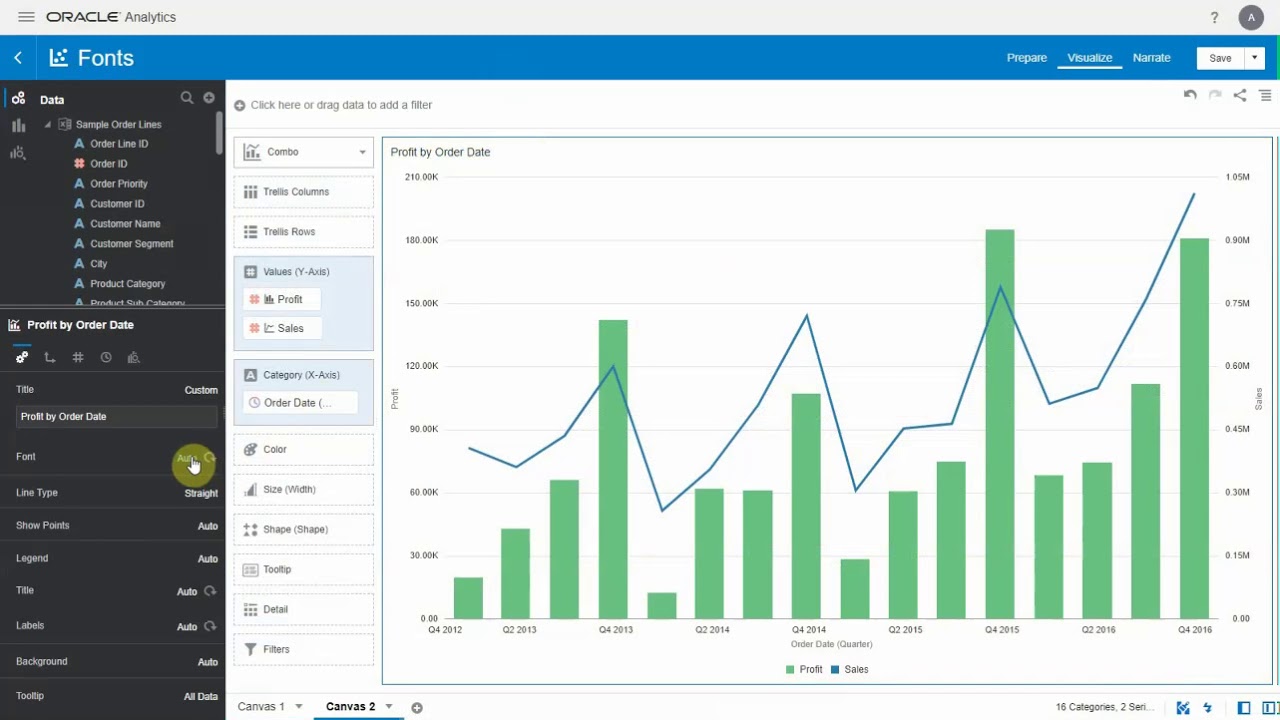 Customizing all Font Formats in Oracle DV - YouTube