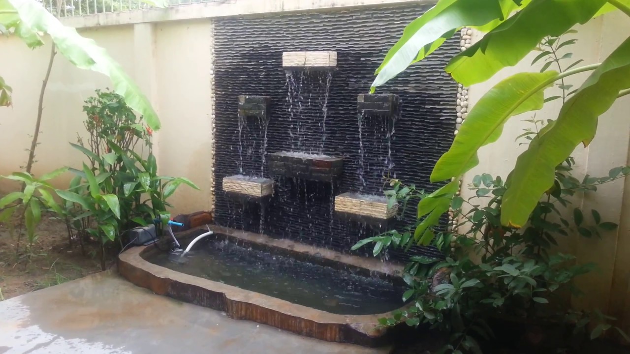 Garden waterfall | How to make garden waterfall | How to make garden ...