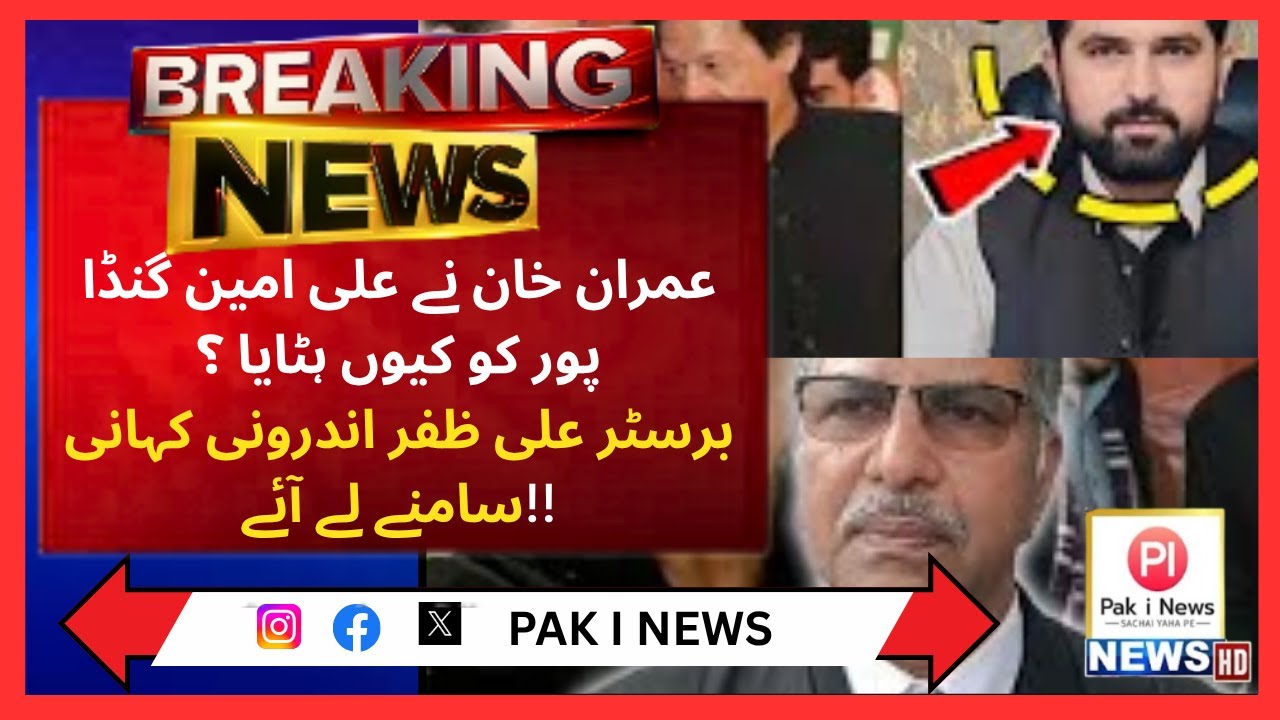 Why Did Imran Khan Remove Ali Amin Gandapur | Barrister Ali Zafar ...