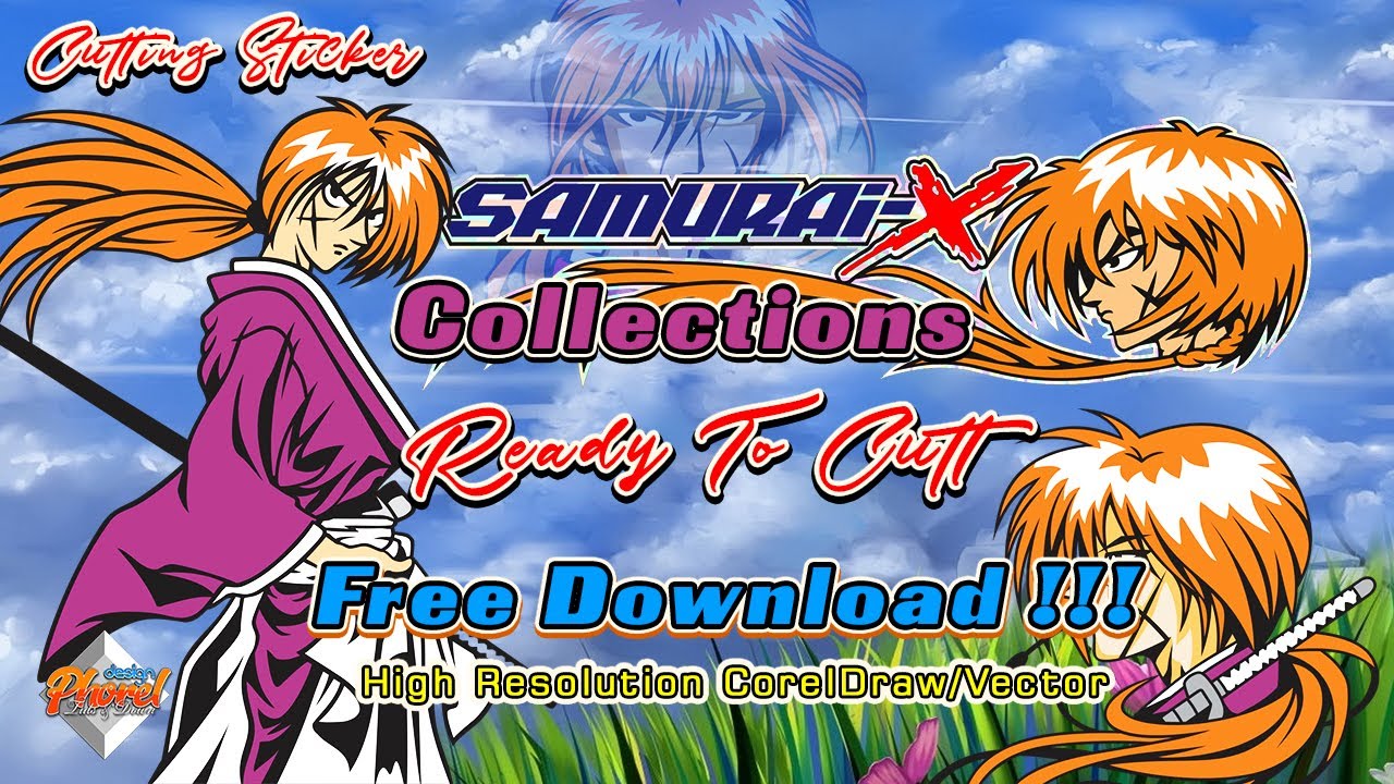 Samurai X Collections Cutting Sticker Ready To Cutt Free - YouTube