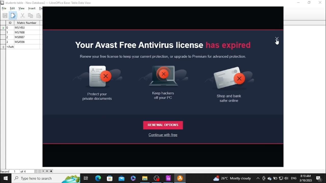 Part 1- Create Database using libre office (table) - YouTube