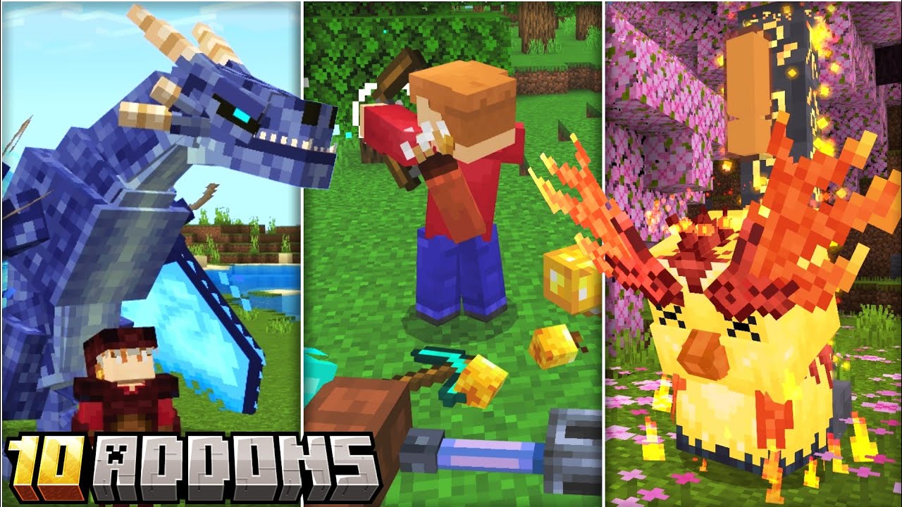 TOP 10 ADDONS PARA MINECRAFT PE 1.21 (Bedrock) - YouTube