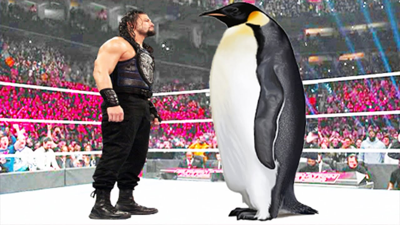 Roman Reigns vs Penguin - Iron Man Match - YouTube