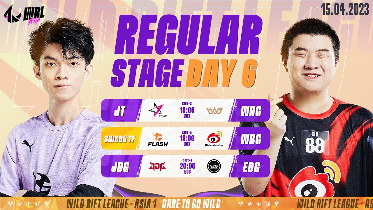 [EN] JT vs WHG | TF vs WBG | JDG vs EDG - REGULAR STAGE DAY 6 WRL ASIA 2023 (BO3) - YouTube