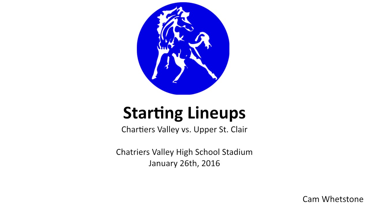 Announcing Starting Lineups for Chartiers Valley High School Basketball ...