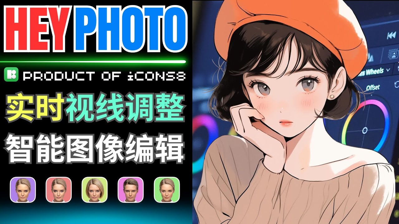 Hey Photo: 实时视线调整，智能图像编辑，表情生成，免费使用 - YouTube