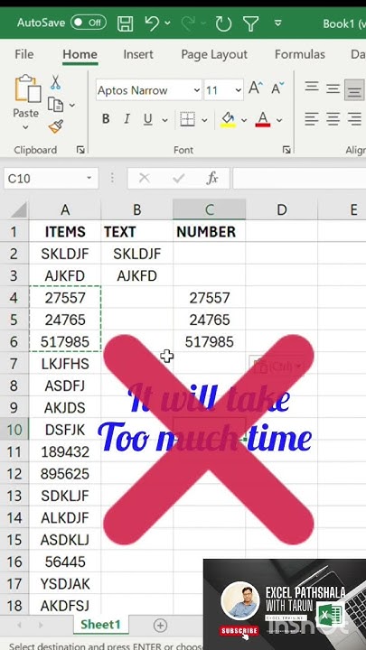 Separate Text & Number from list | #excel #exceltips #exceltricks #exceltutorial - YouTube