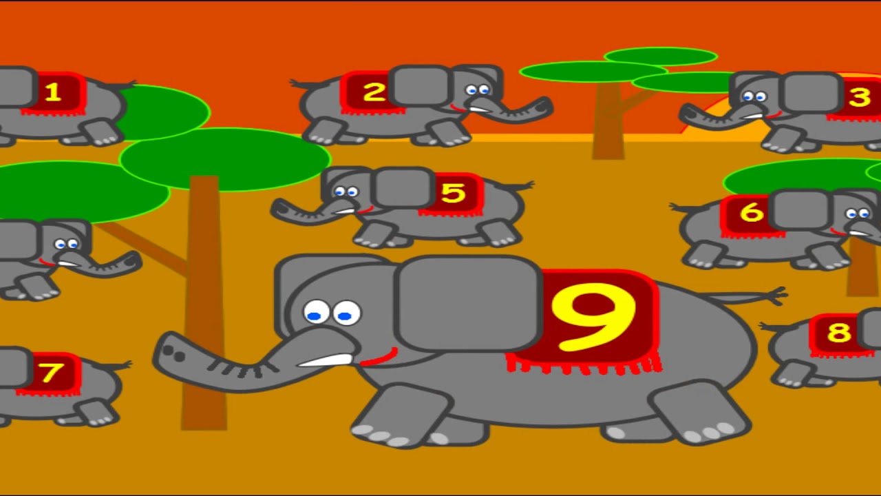 10 little elephants - YouTube