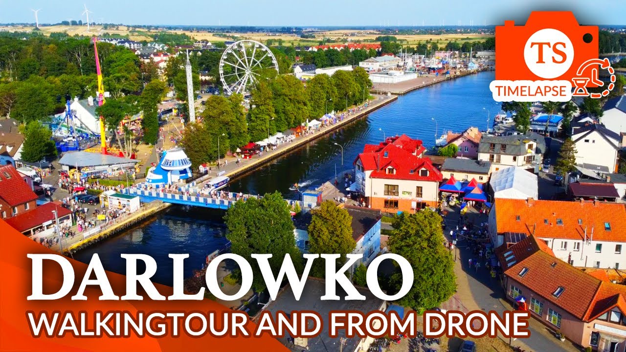 Darlowko, Poland - TimeLapse WalkingTour nad from the Air and drone ...