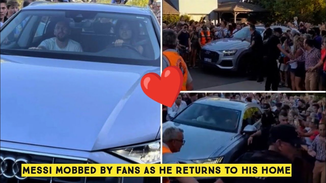 ️ Messi House Mobbed by Fans as he arriving at his home in Rosario ...