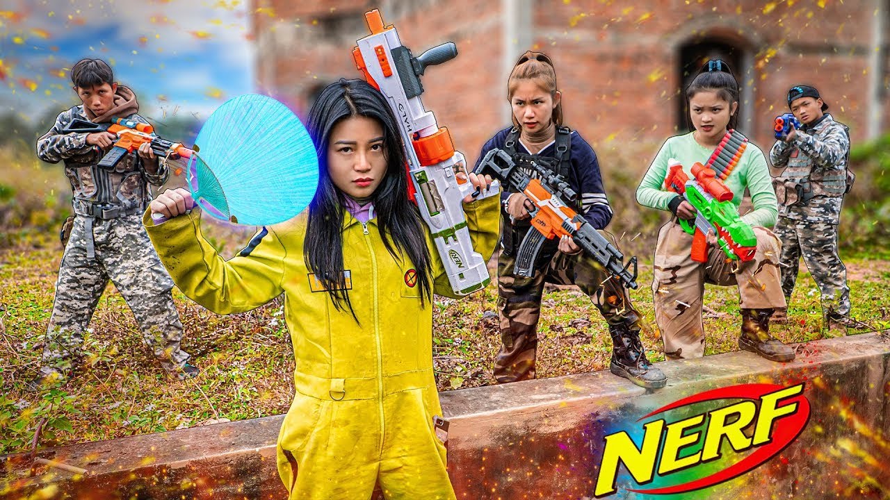 Xgirl Nerf Films:Top 6 Cherry's SEAL X Girl Nerf Fishing Lake ! Action Movies Warriors Fight ...