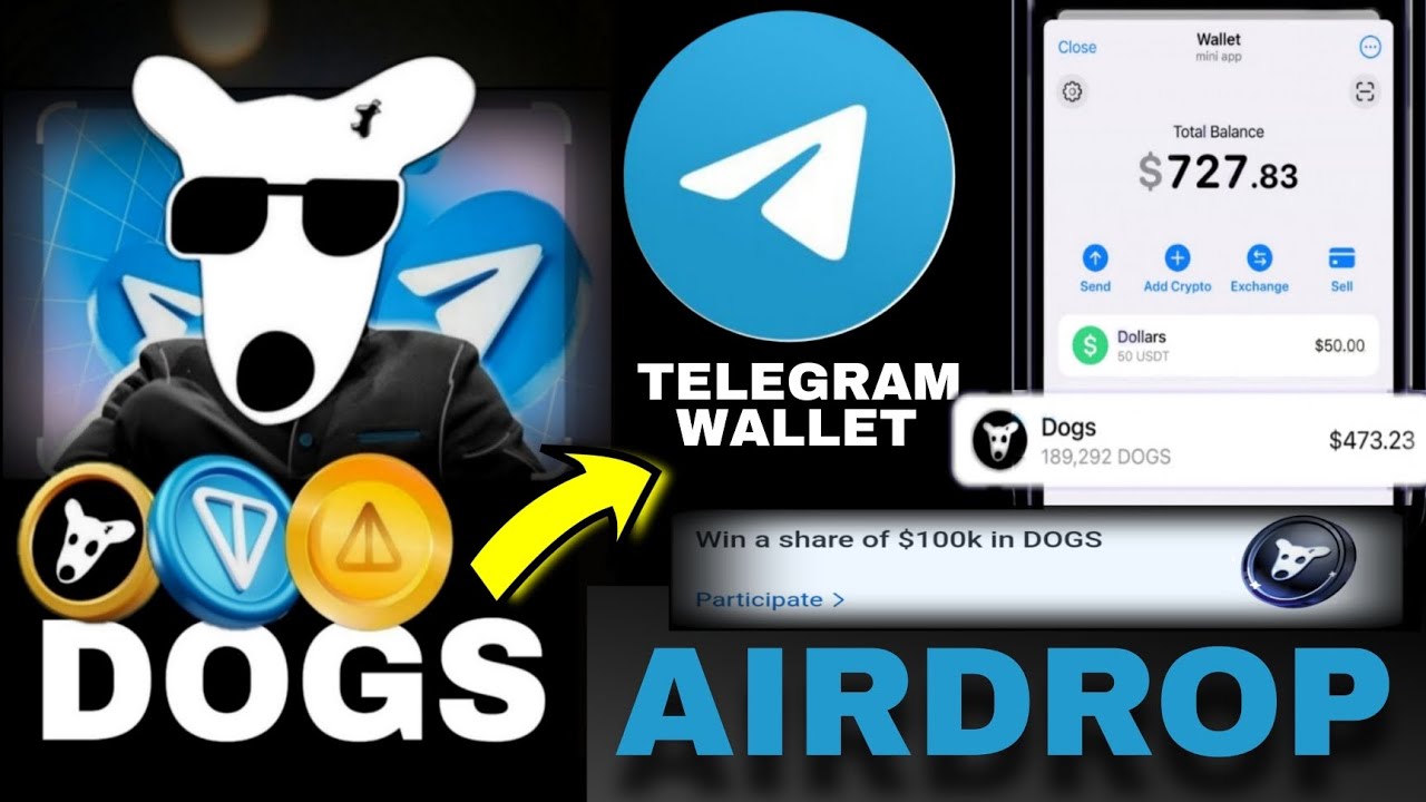 Dogs Telegram Wallet Airdrop | Dogs New Airdrop | Claim $100000 DOGS ...