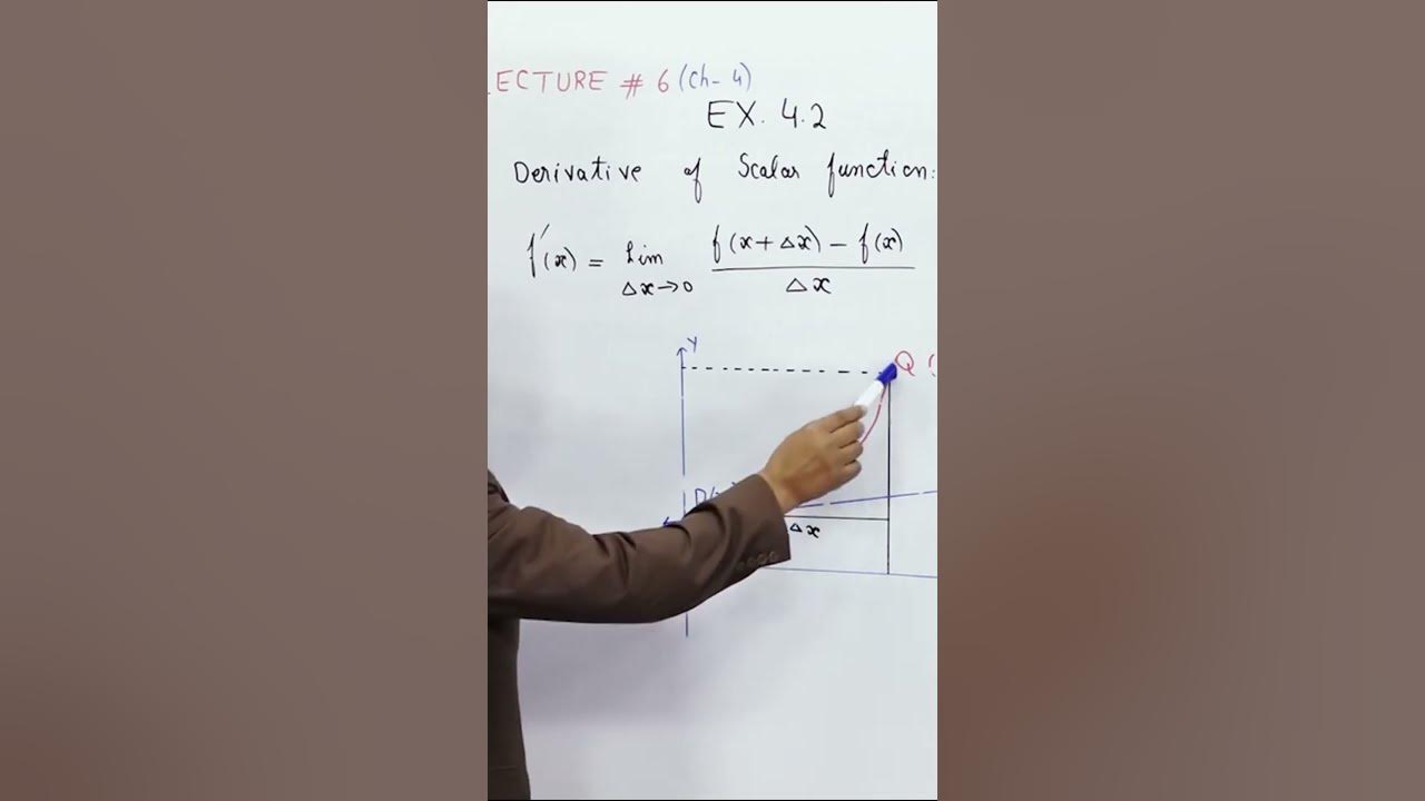 PGC Lectures-Inter Part 2-KPK Board-Mathematics-Chapter 04-Ex 4.2: Derivatives of Scalar ...