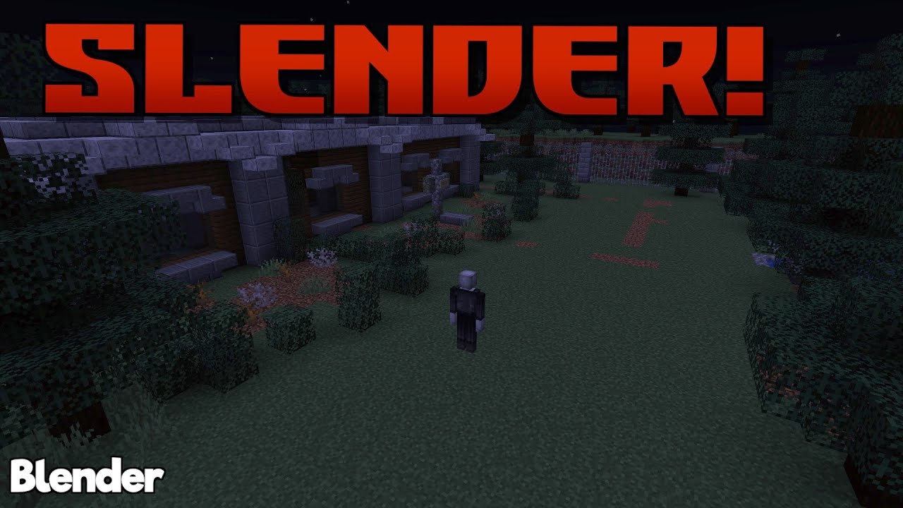 Minecraft but it's actually slender | "Blender" Minecraft Horror Map ...