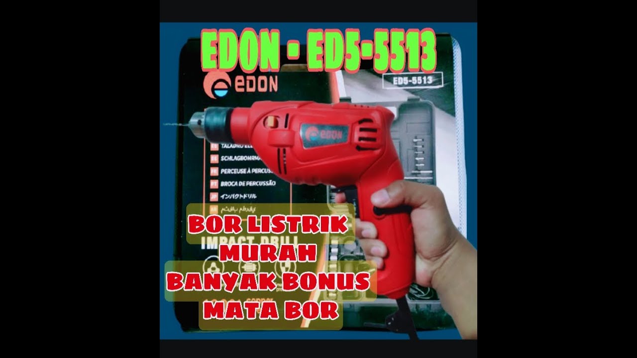Mesin BOR Murah, Banyak Bonus Mata Bor | EDON ED5 - 5513 Kualitas BAKOH ...