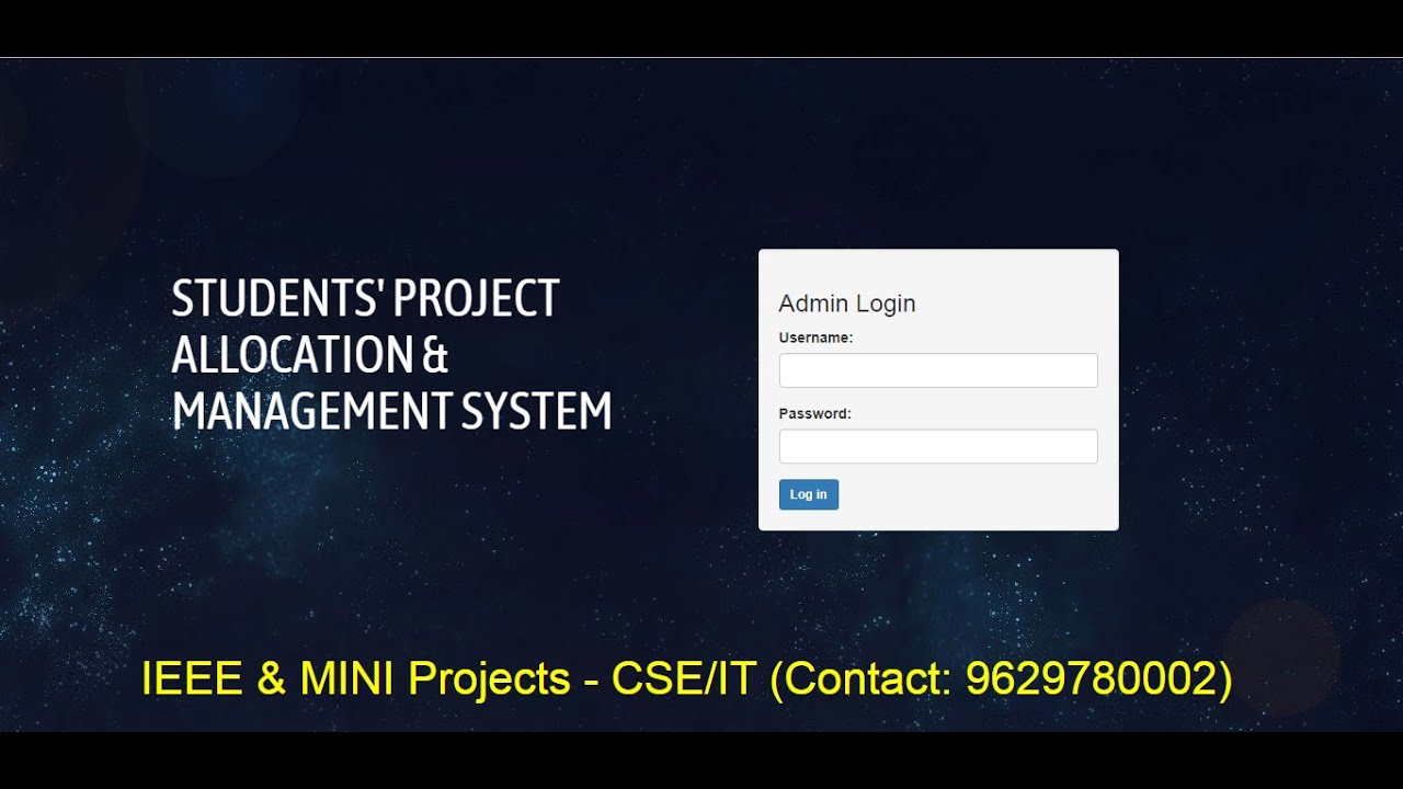 Student Project Allocation and Management System - YouTube