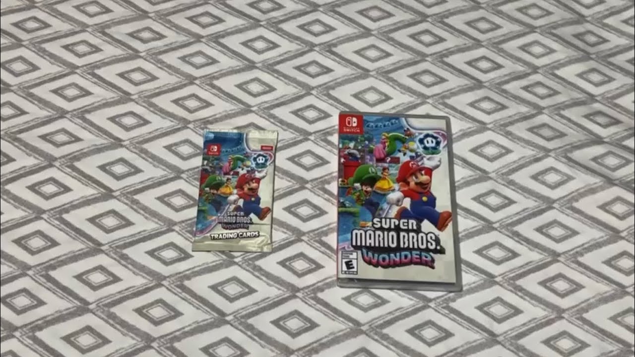 Super Mario Bros. Wonder & Rarest Mario Trading Card Unboxing - YouTube