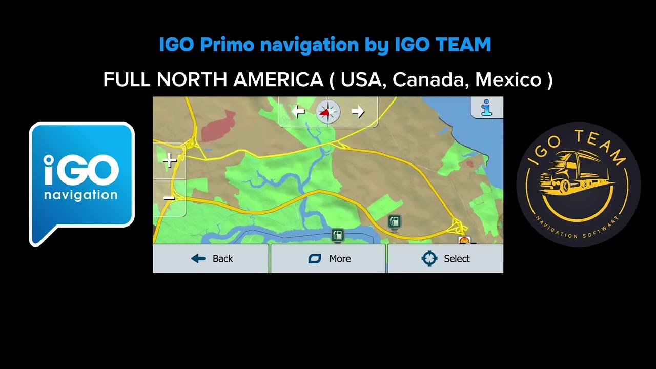 IGO Primo Classic GPS navigation for truck driver: Full North America ...