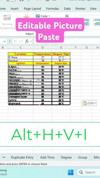 Editable picture paste in Microsoft Excel#exceltech #exceltech #exceltips #excelfunction - YouTube