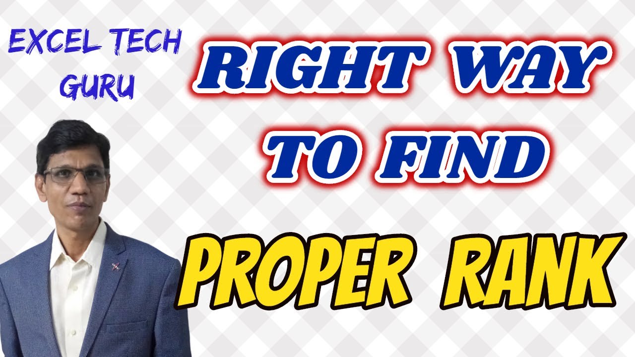 RIGHT WAY TO FIND PROPER RANK - YouTube