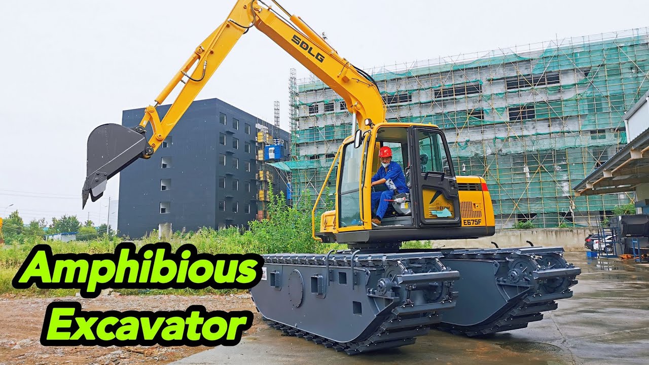 MAXWAY MACHINE COMPANY Mini amphibious excavator (swamp excavator) at ...