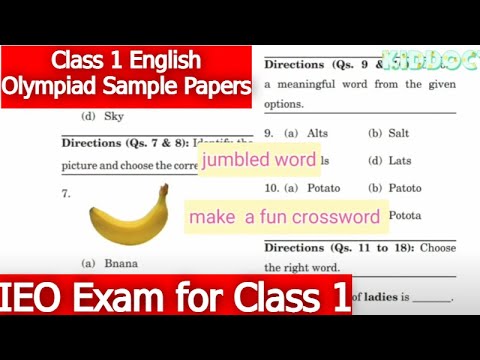 Class 1 English Olympiad Sample Papers | English Olympiad Mock Test ...