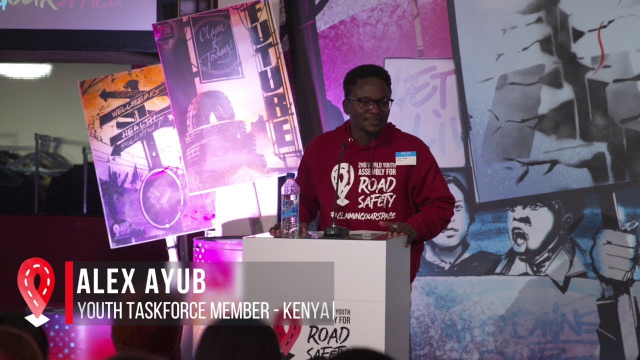 Presentation of the Global Youth Statement for Road Safety by Alex Ayub ...
