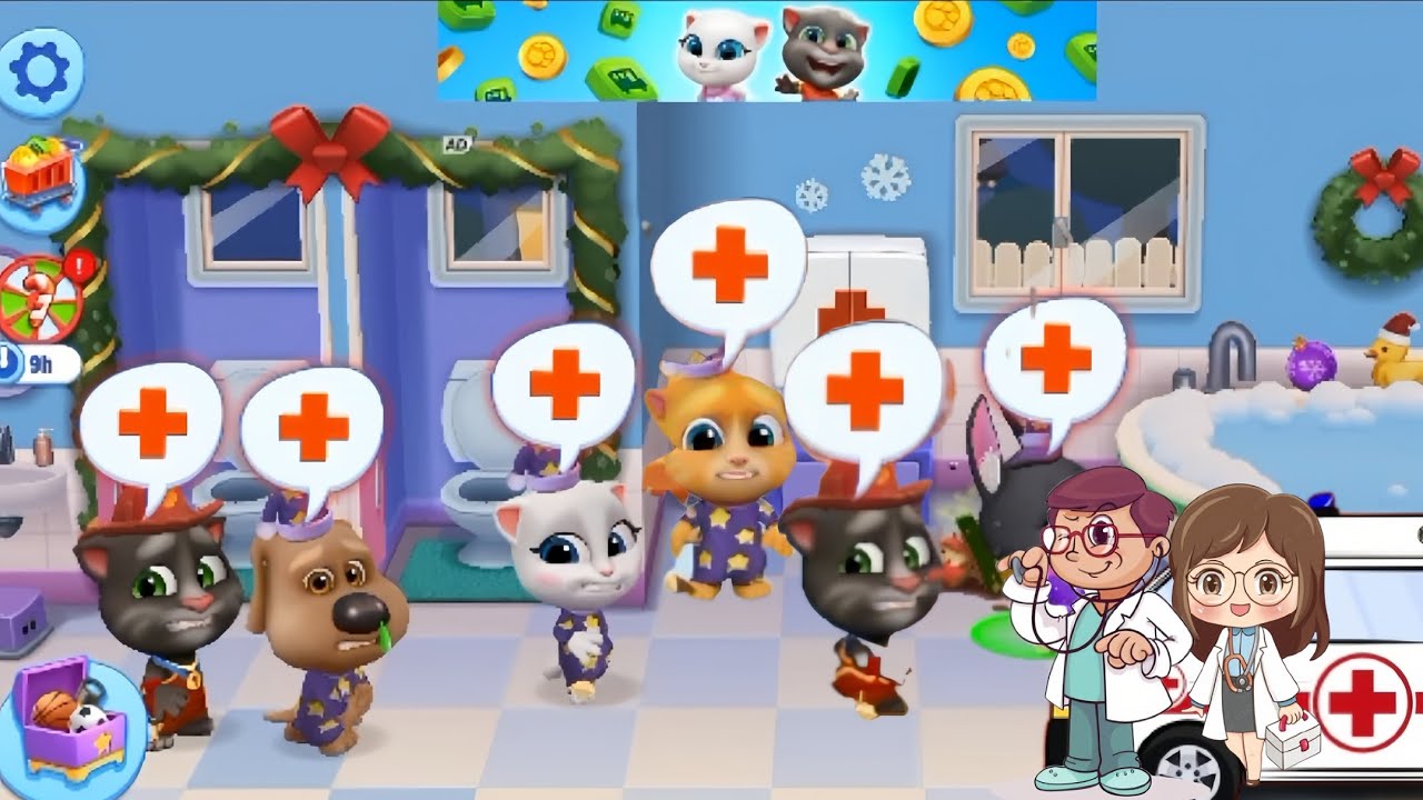 My talking Tom FRIENDS they got sick 😫 - YouTube
