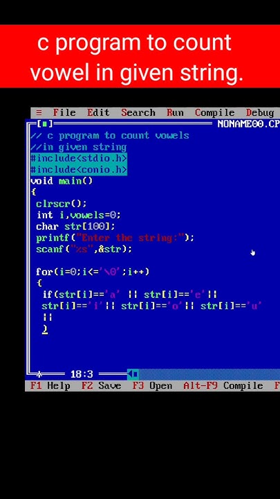 C program to count number of vowels in given string. #csmarathicoaching - YouTube