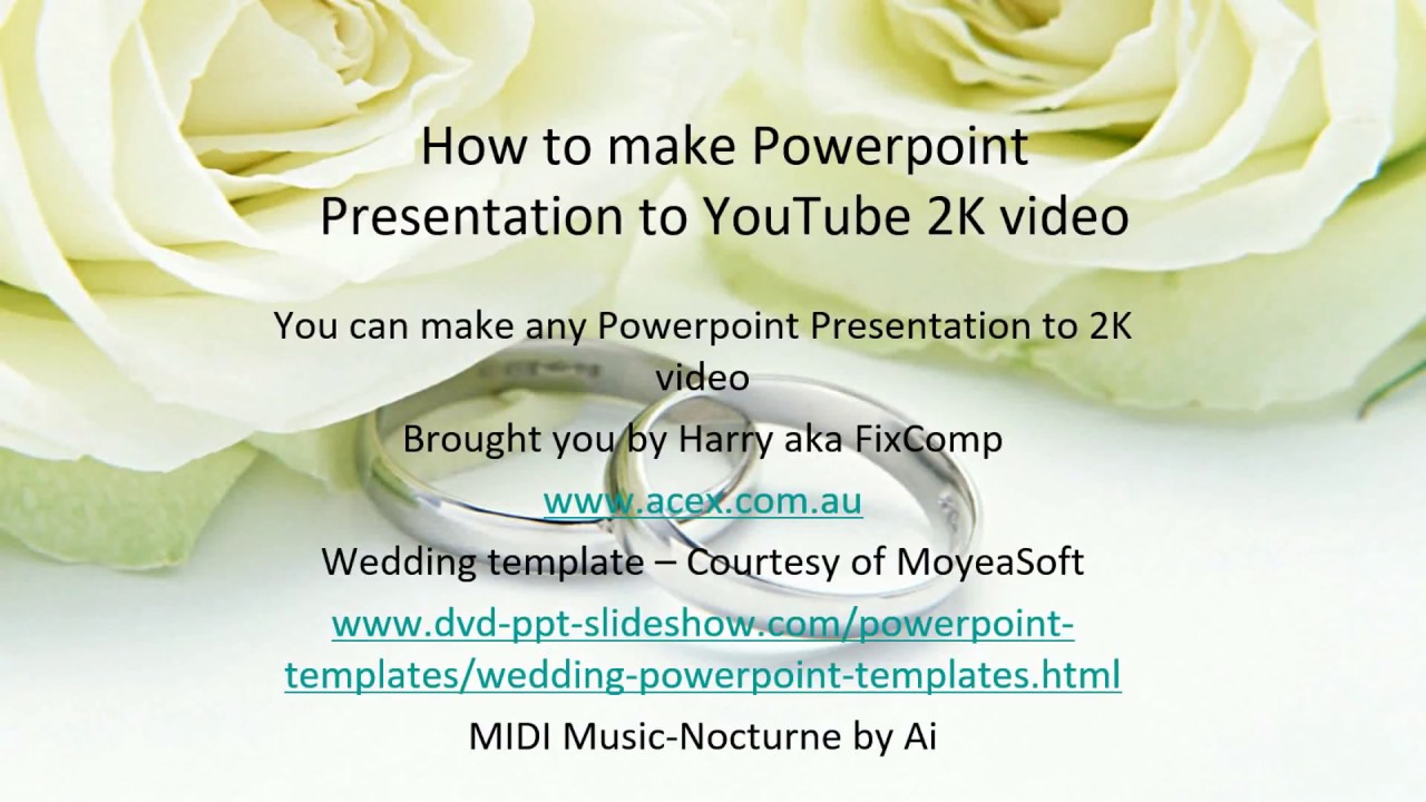 How to make Powerpoint Presentation to YouTube 2K Video - YouTube