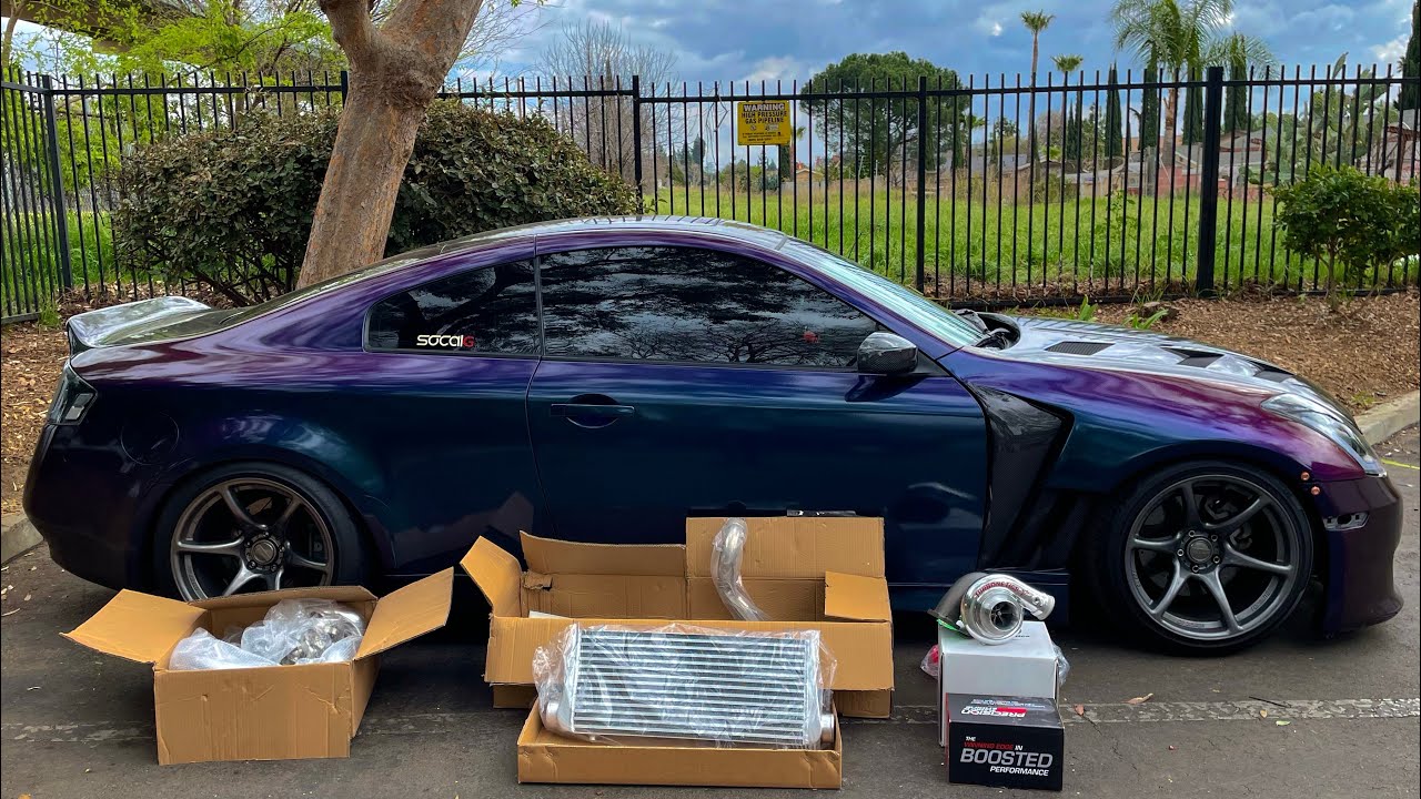 Finally Boosting My G35! Single Turbo! - YouTube
