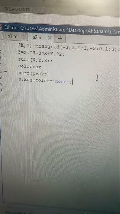 making contour and surface graph of any function in matlab - YouTube