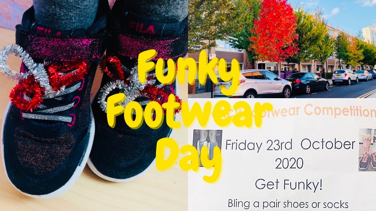 Funky Footwear day/competition at school and my local areas - YouTube