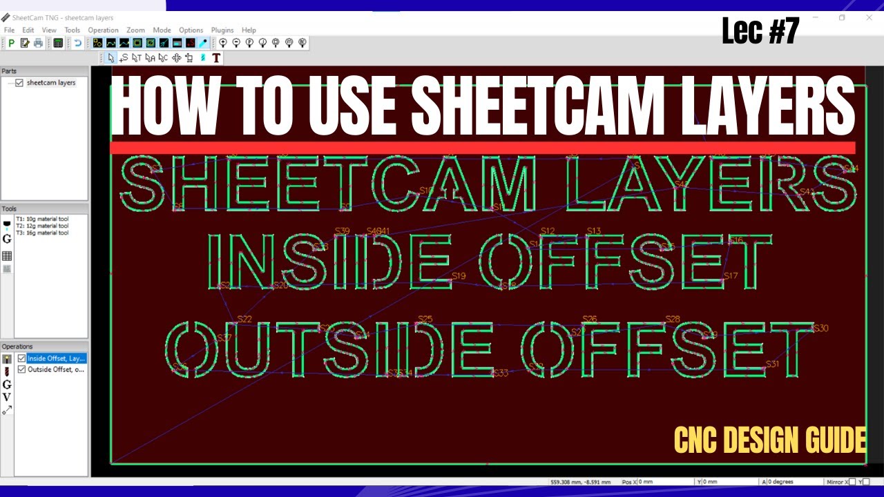 Sheetcam Layers Tutorial | Inside, Outside & No Offset for CNC Plasma Cutting | Lec #7 - YouTube