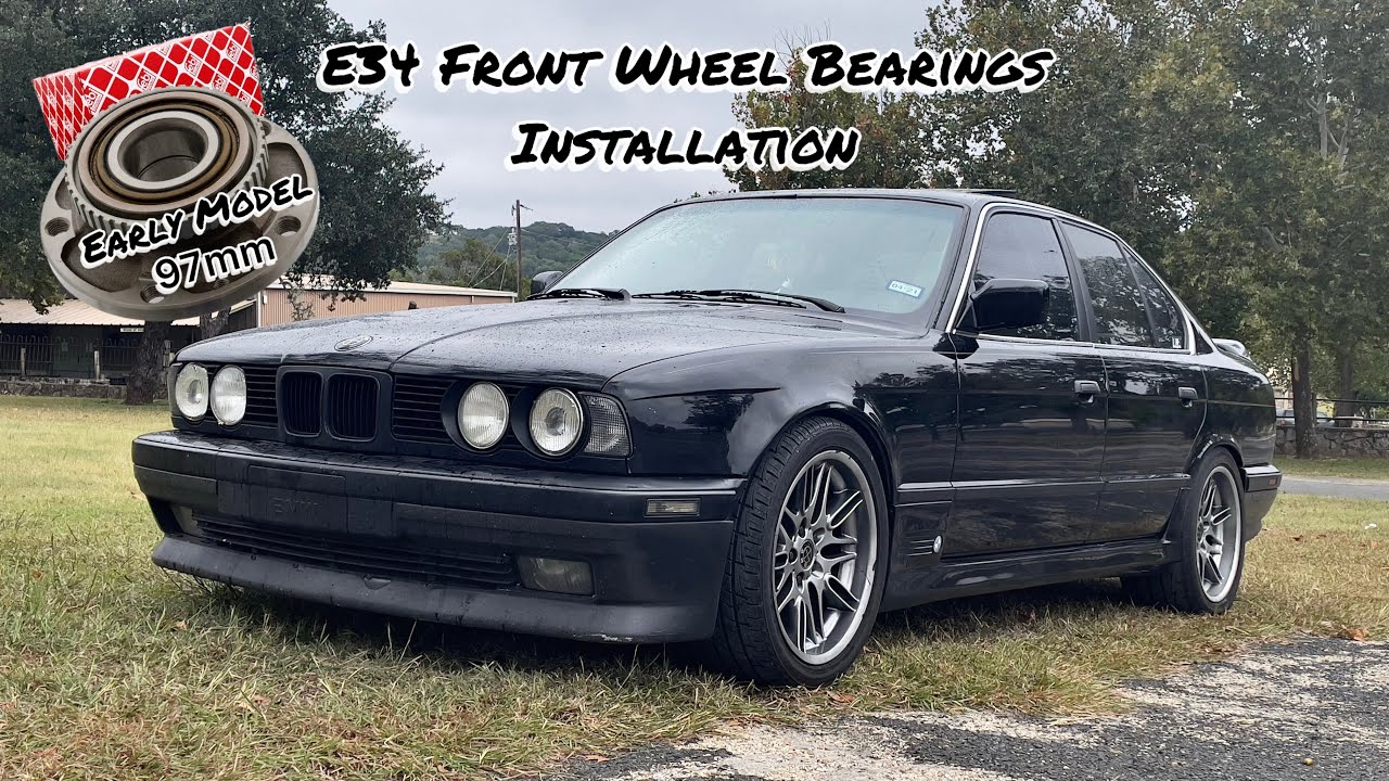 BMW E34 S50 Front Wheel Bearings Replacement - YouTube