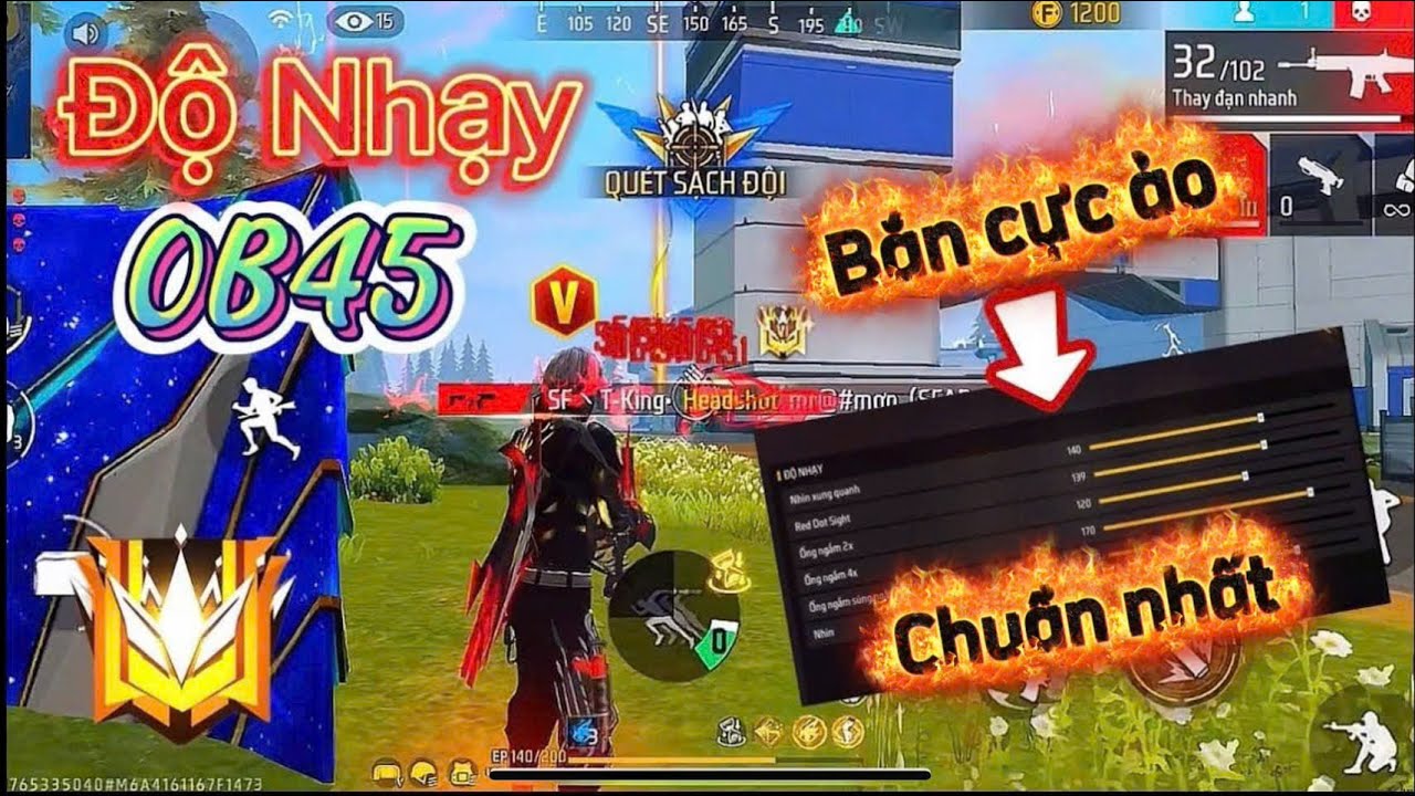 ⚙️Công Thức Độ Nhạy OB45 + Nút Bắn FuLL Đỏ Chuẩn Nhất Cho Mọi Dòng Máy ...