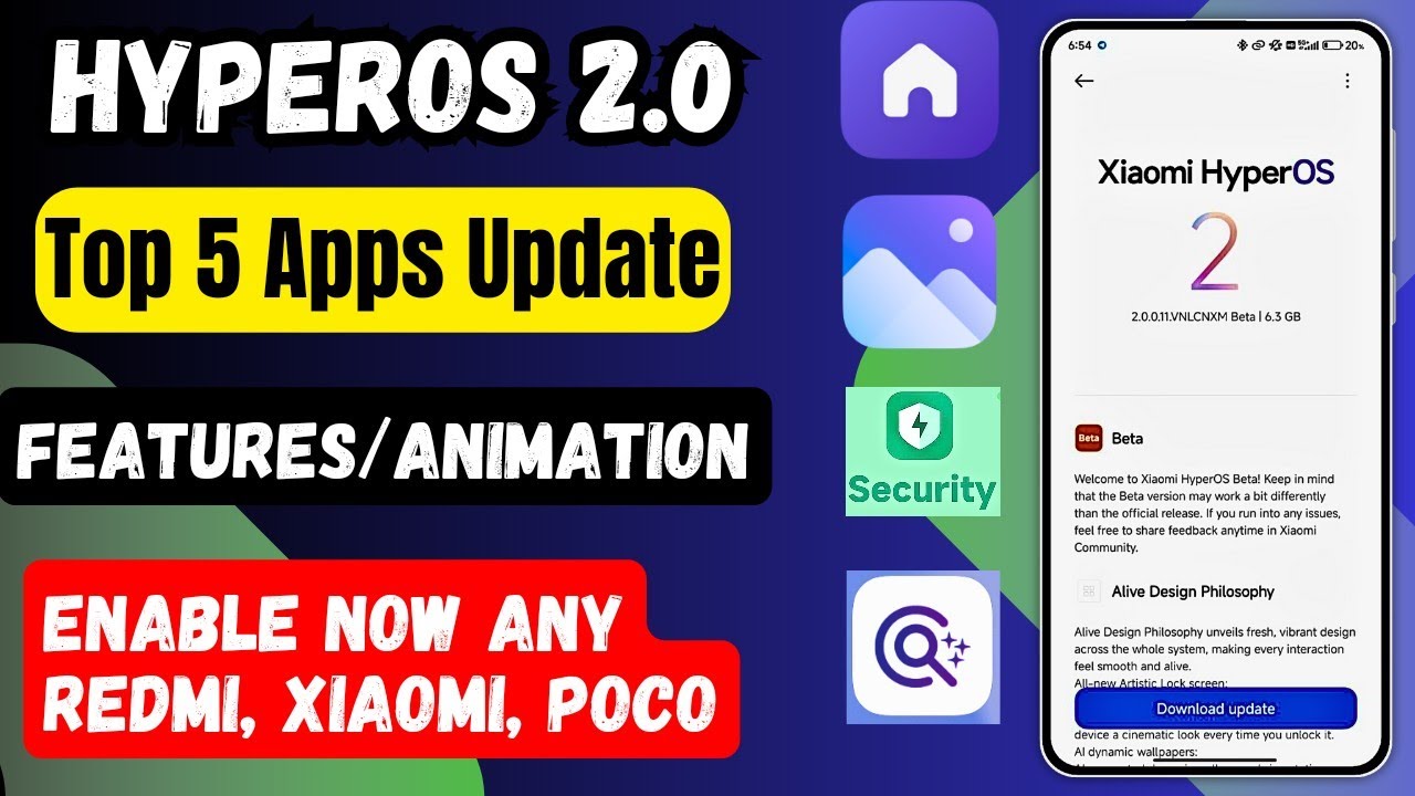 Nov HyperOS 2.0 Top 5 Unique App's New Update Release, HyperOS 2.0 Ai ...