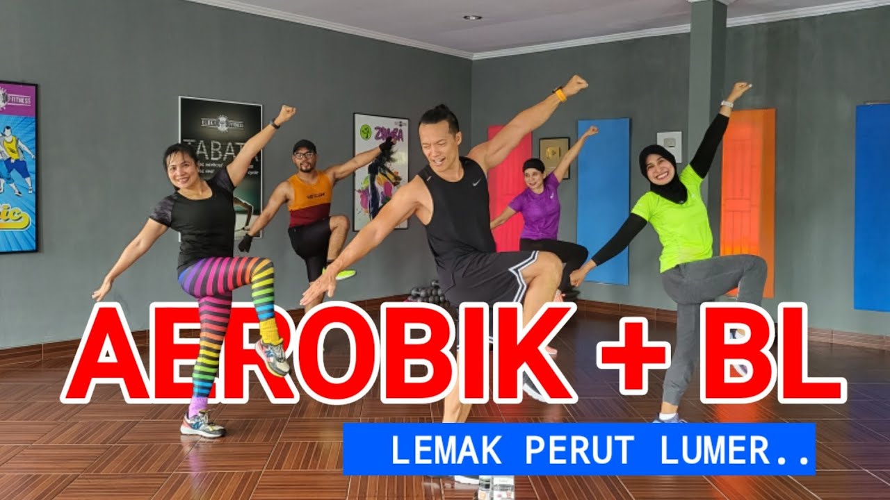 AEROBIK BL MENGECILKAN PERUT BUNCIT | BAKAR LEMAK PERUT - YouTube