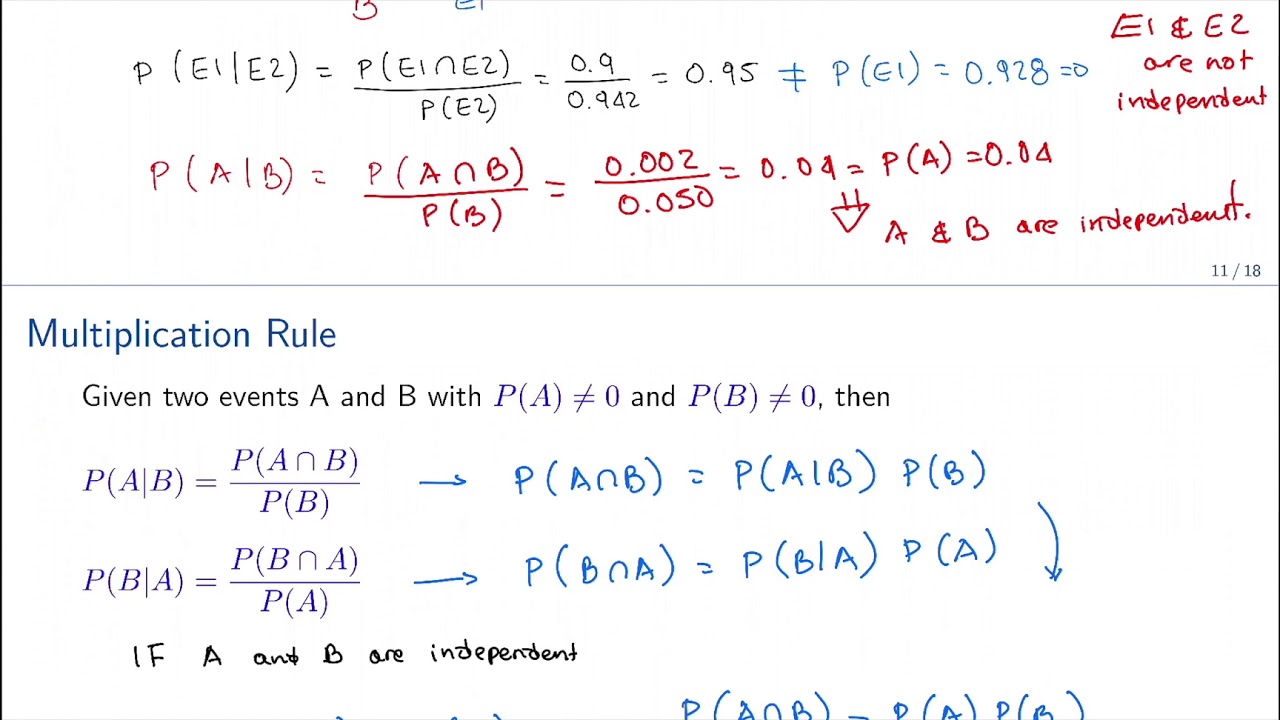 2 3 B statistical independence - YouTube