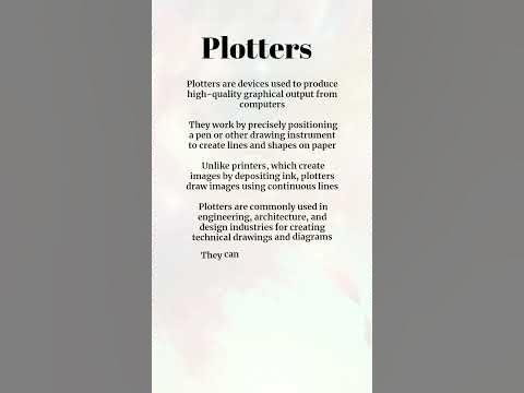 What is Plotters | Computer basic knowledge #computerknowledge # ...