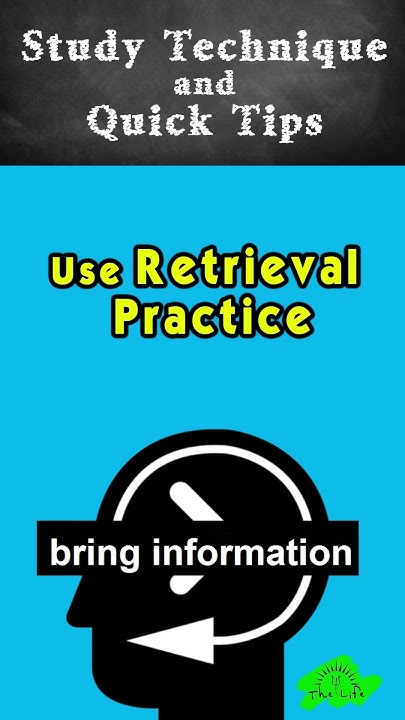 Retrieval Practice: Successful Study Technique and Tips #study #education #facts - YouTube