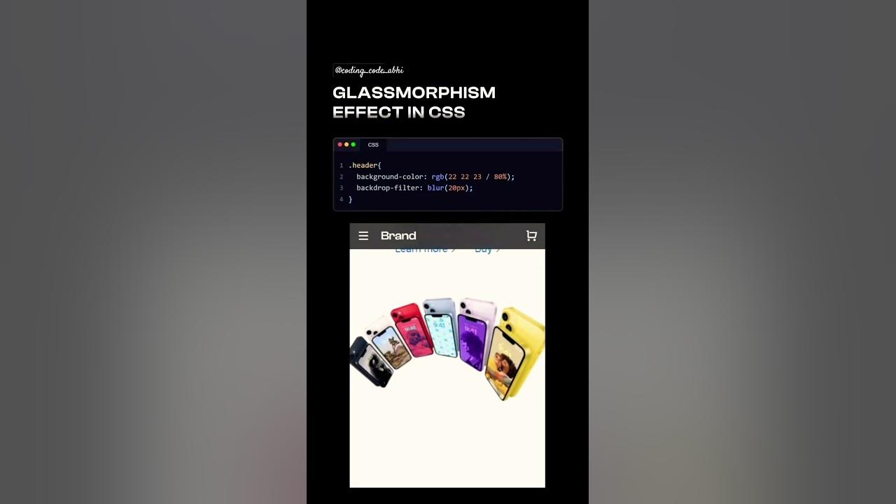 Css Glassmorphism Effect 🚀🚀🚀🚀 Css Htmlcss Html5css3 Csstips Animation Programmer Youtube