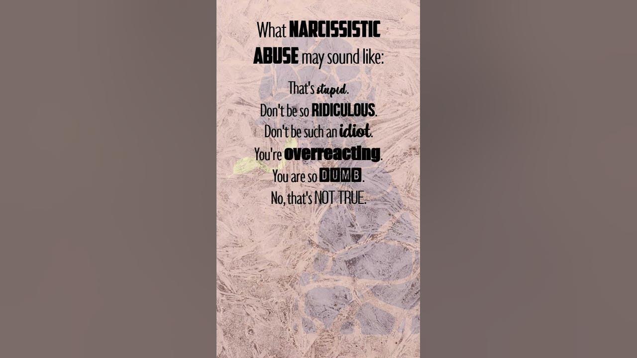 Narcissistic abuse & double standards - YouTube